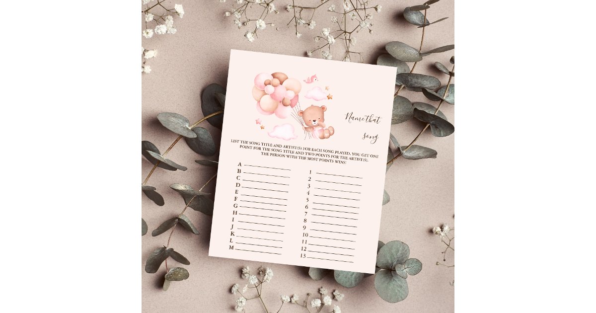 Name that song Baby Shower Game | Zazzle