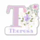 Name Theresa with the Letter T Sticker Cut-Out | Zazzle