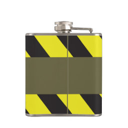 Named emergency back up chevron mens hip flask | Zazzle
