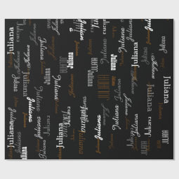 named . your own name . custom wrapping paper | Zazzle