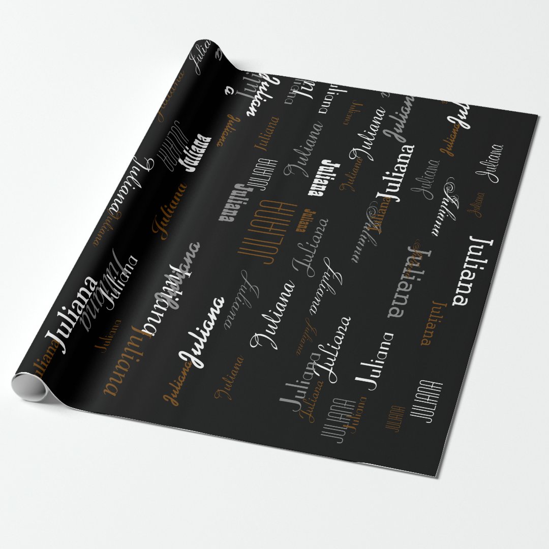 named . your own name . custom wrapping paper | Zazzle