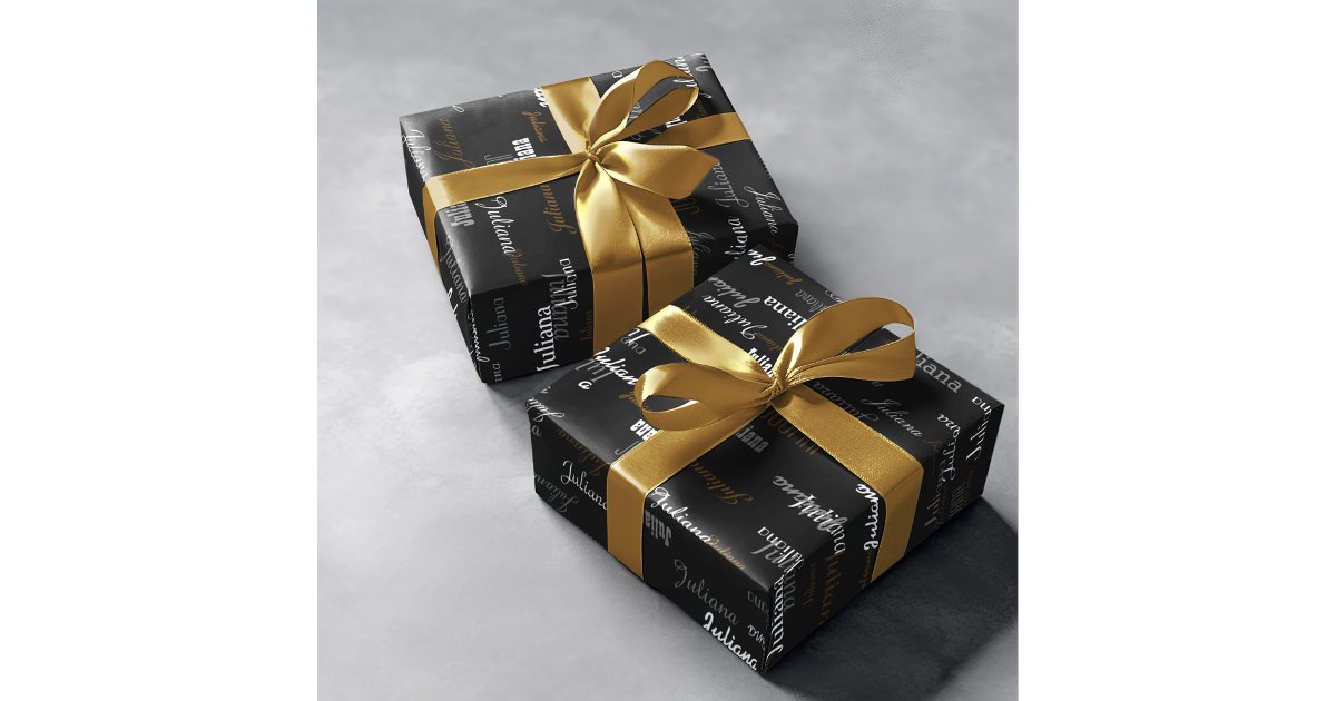 named . your own name . custom wrapping paper | Zazzle