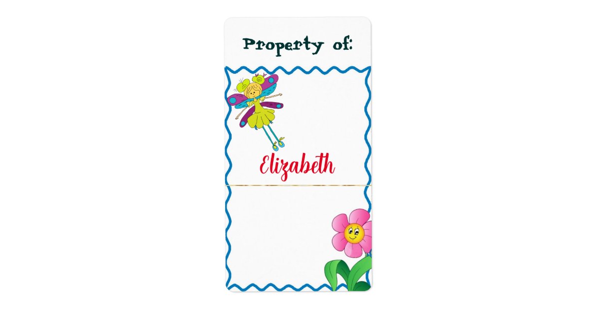 Nameplate /Bookplate Stickers with cute Images | Zazzle