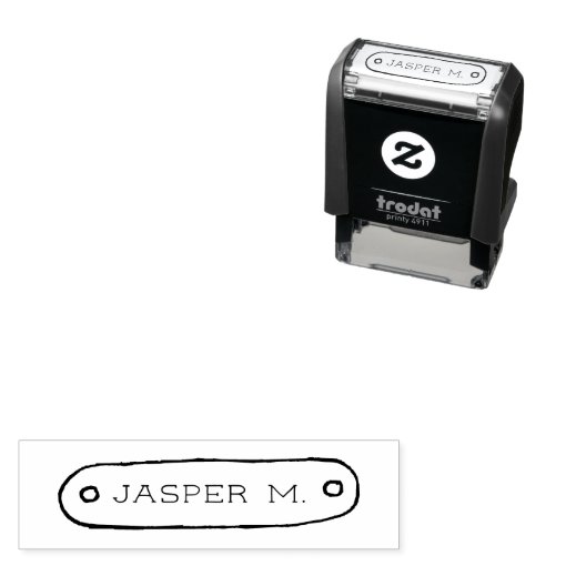 Nameplate Doodle Self-inking Stamp | Zazzle