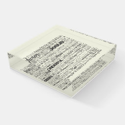 Names of God Christian Religious Text Typography Paperweight | Zazzle