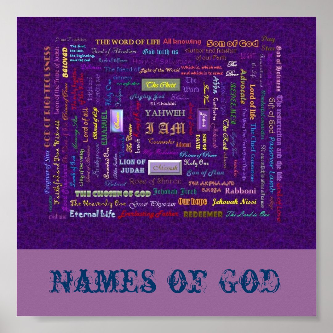 Names of God poster | Zazzle