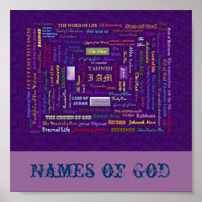Names of God poster | Zazzle.com