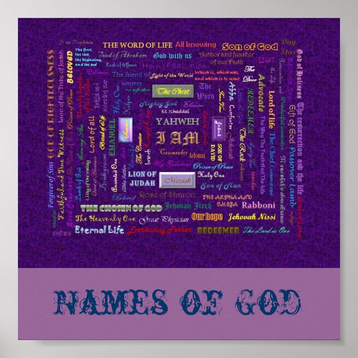 Names of God poster | Zazzle