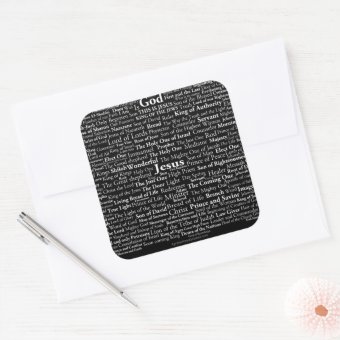 Names of God Square Sticker | Zazzle