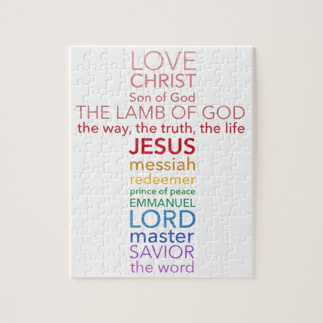 Names of Jesus Cross Jigsaw Puzzle | Zazzle
