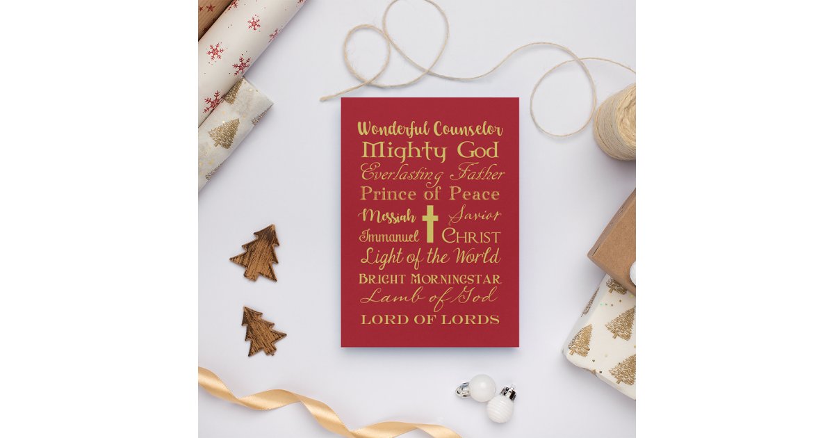 Names of Jesus Personalized Christmas Card | Zazzle