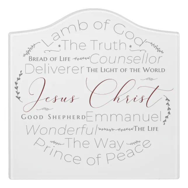 Names of Jesus Script Typography Sign | Zazzle