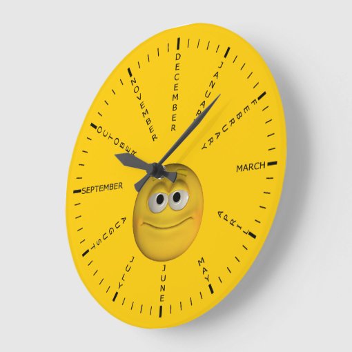 Names Of The Month Large Clock | Zazzle