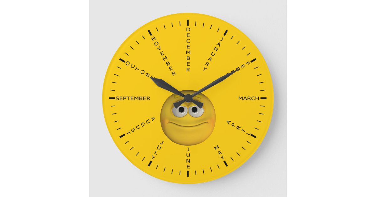 Names Of The Month Large Clock | Zazzle