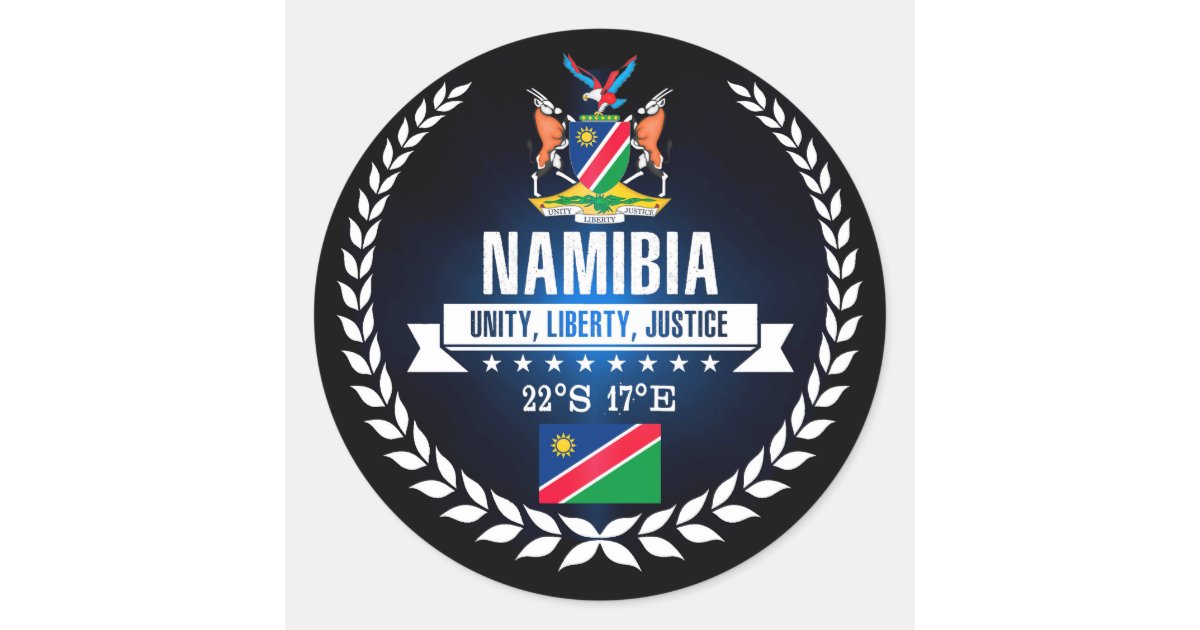 Namibia Classic Round Sticker | Zazzle
