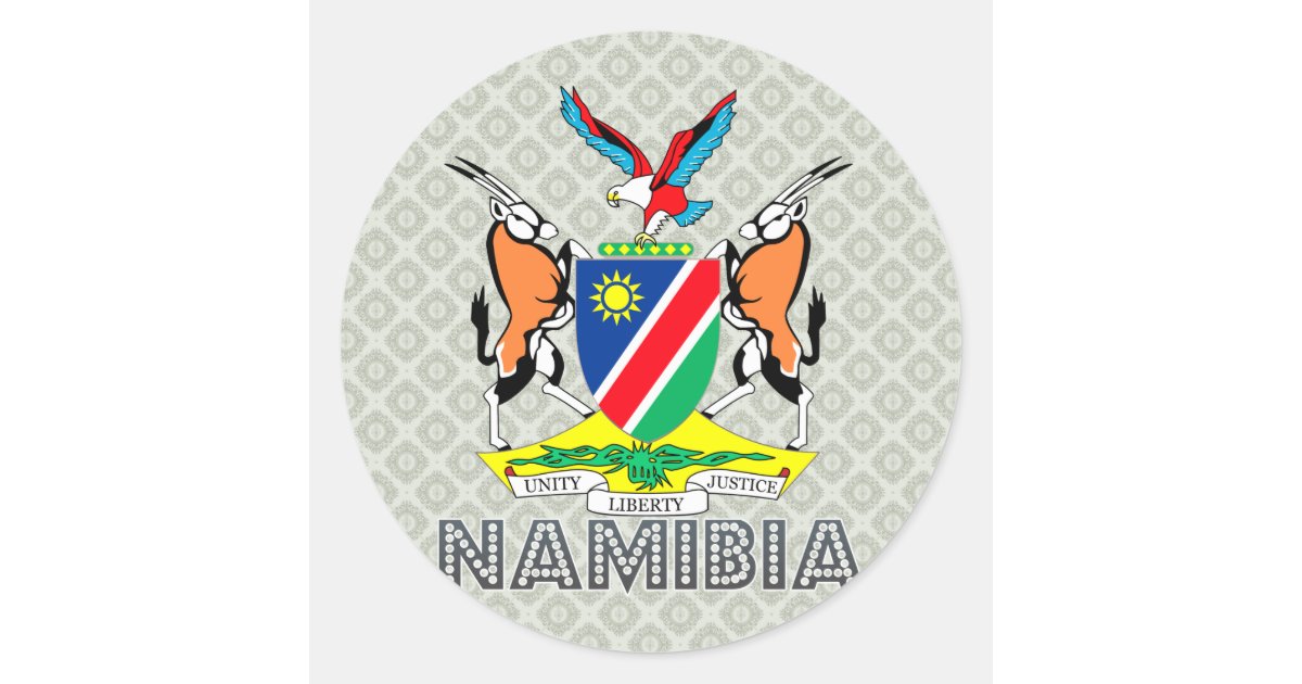 Namibia Coat of Arms Classic Round Sticker | Zazzle