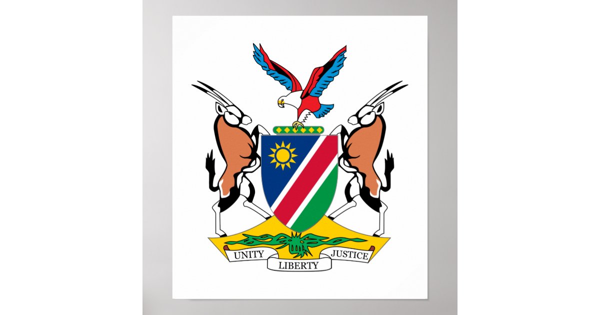Namibia Coat Of Arms Poster | Zazzle