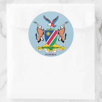 Namibia Crest Round Sticker | Zazzle