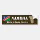 Namibia Flag + Map Bumper Sticker | Zazzle