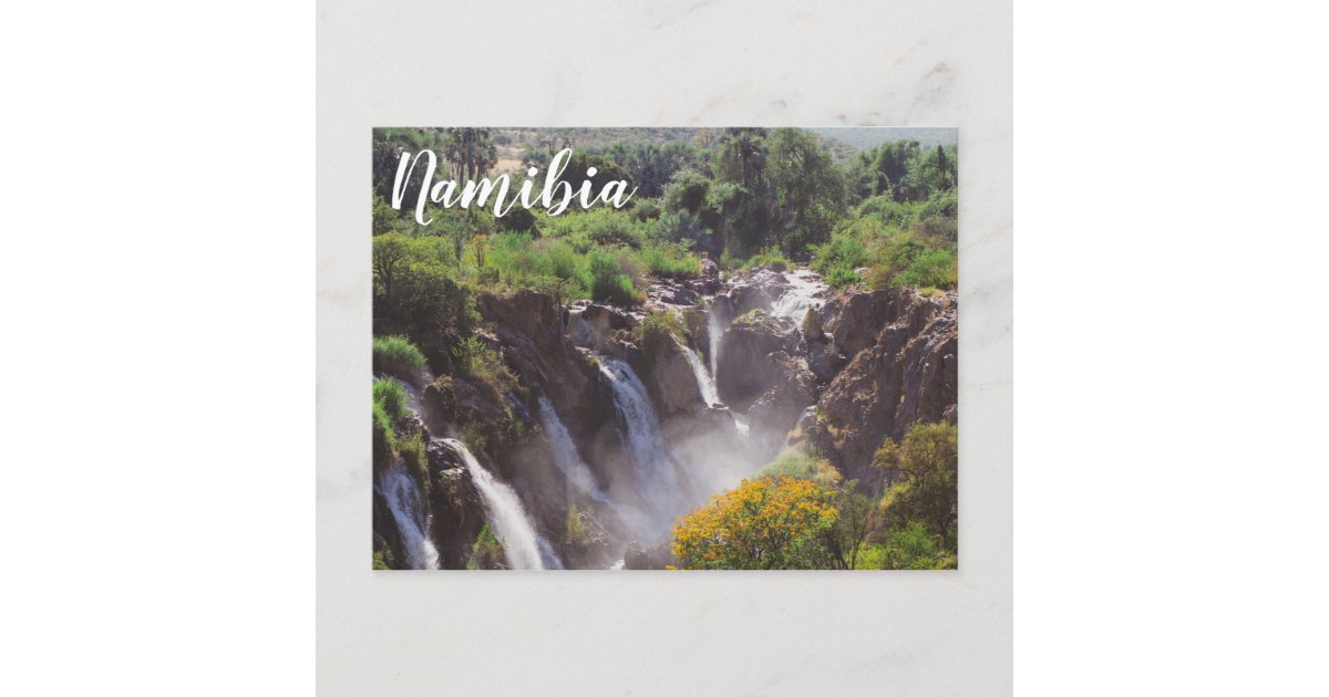 Namibia Kunene River Epupa Falls Landscape Nature Postcard | Zazzle