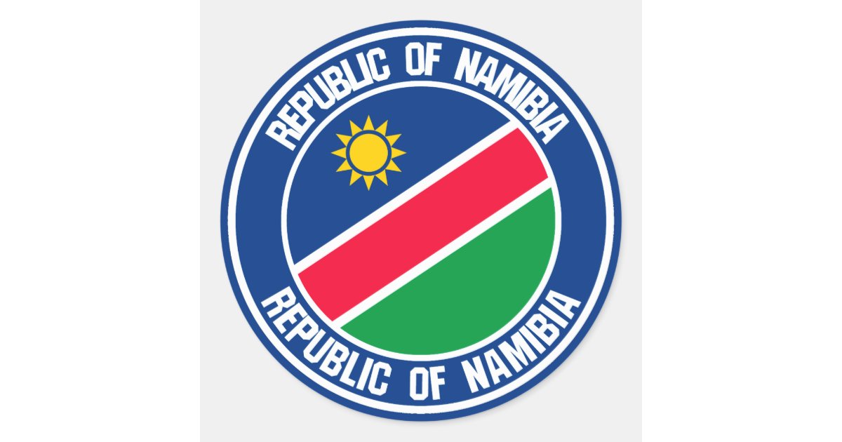 Namibia Round Emblem Classic Round Sticker | Zazzle