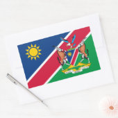 Namibian Flag & Coat of Arms, Flag of Namibia Rectangular Sticker | Zazzle