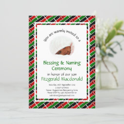 NAMING BLESSING CEREMONY | Kenya Flag | Photo Invitation | Zazzle