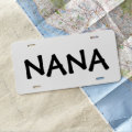"Nana" License Plate | Zazzle