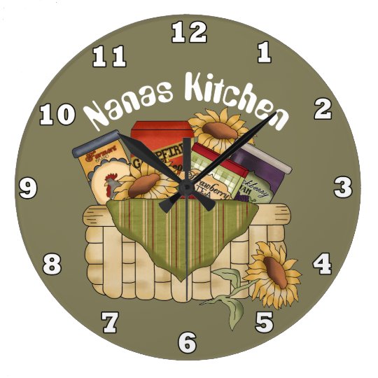 Nanas Kitchen fun food wall clock | Zazzle.com