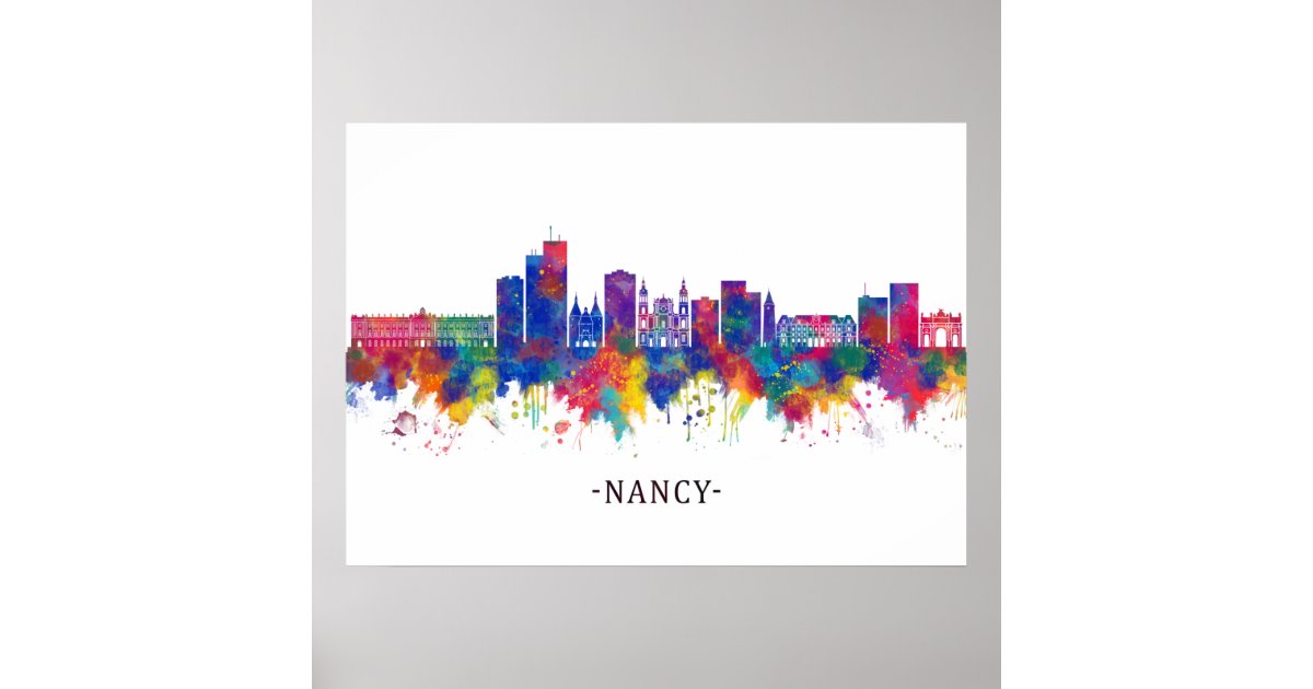 Nancy France Skyline Poster | Zazzle