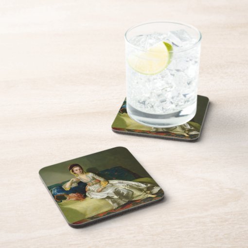 Nancy Parsons in Turkish Dress, c.1771 (oil on cop Coaster | Zazzle