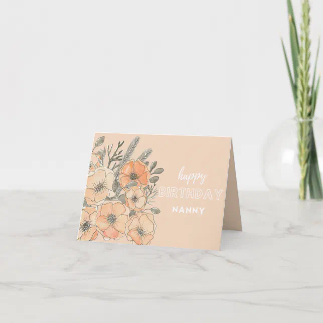 Nanny birthday card - Happy birthday Nanny | Zazzle