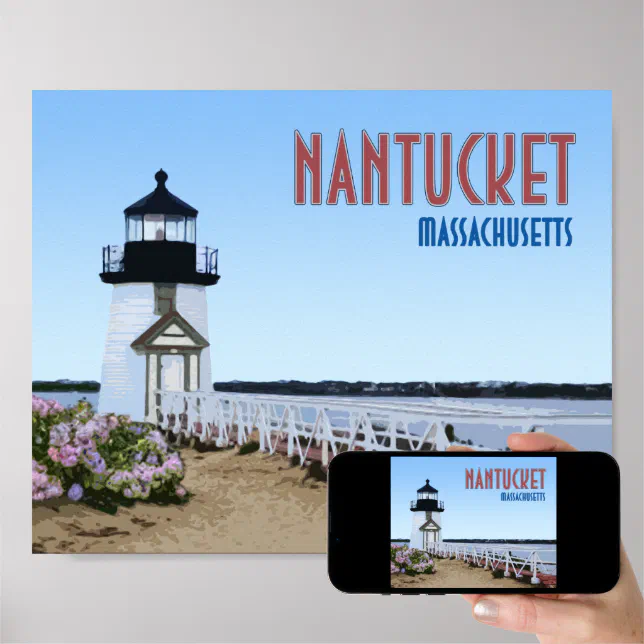 Nantucket Brant Point Lighthouse Massachusetts Poster | Zazzle