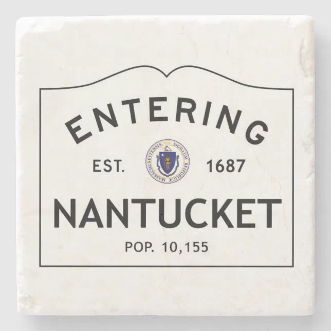 Nantucket entering sign coaster | Zazzle