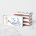 Nantucket Navy Blue Elegant Wedding Matchboxes | Zazzle