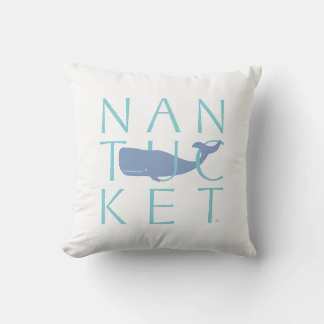 Nantucket Whale pillow | Zazzle