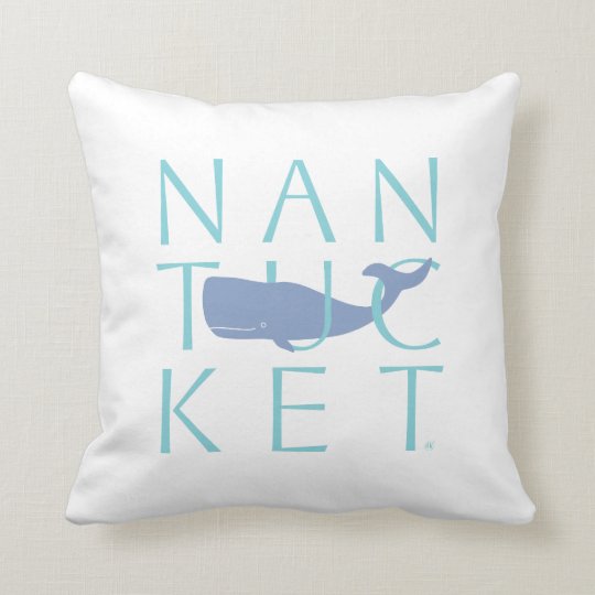 Nantucket Whale pillow | Zazzle.com