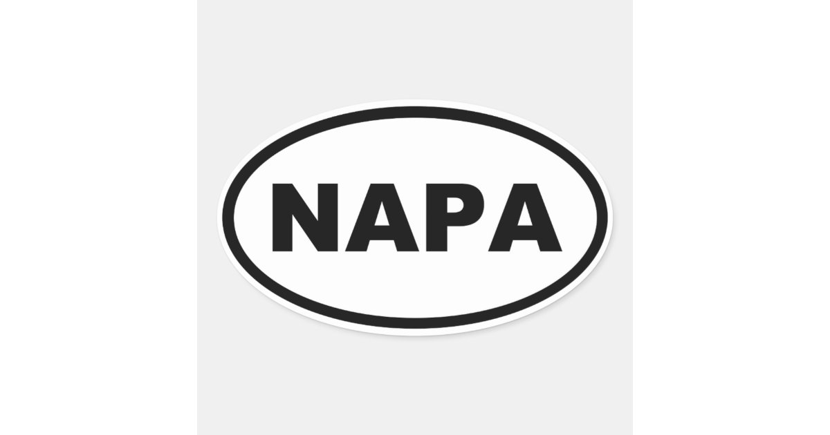 NAPA OVAL STICKER | Zazzle