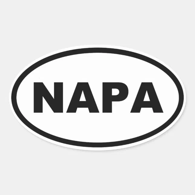 NAPA OVAL STICKER | Zazzle