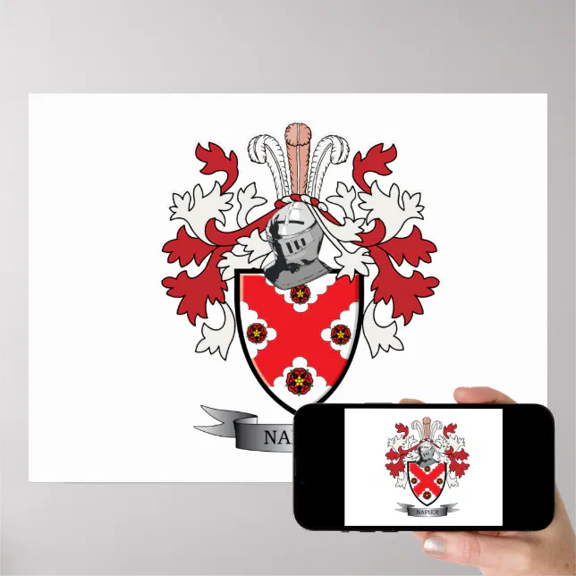 Napier Family Crest Coat of Arms Poster | Zazzle