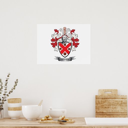 Napier Family Crest Coat of Arms Poster | Zazzle
