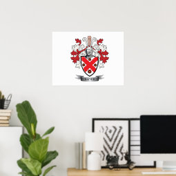 Napier Family Crest Coat of Arms Poster | Zazzle