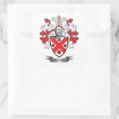 Napier Family Crest Coat of Arms Square Sticker | Zazzle