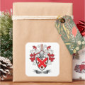 Napier Family Crest Coat of Arms Square Sticker | Zazzle