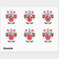 Napier Family Crest Coat of Arms Square Sticker | Zazzle