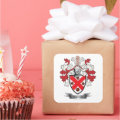 Napier Family Crest Coat of Arms Square Sticker | Zazzle