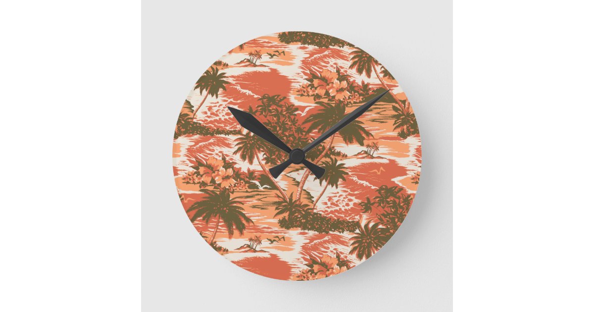 Napili Bay Hawaiian Wall Clocks | Zazzle