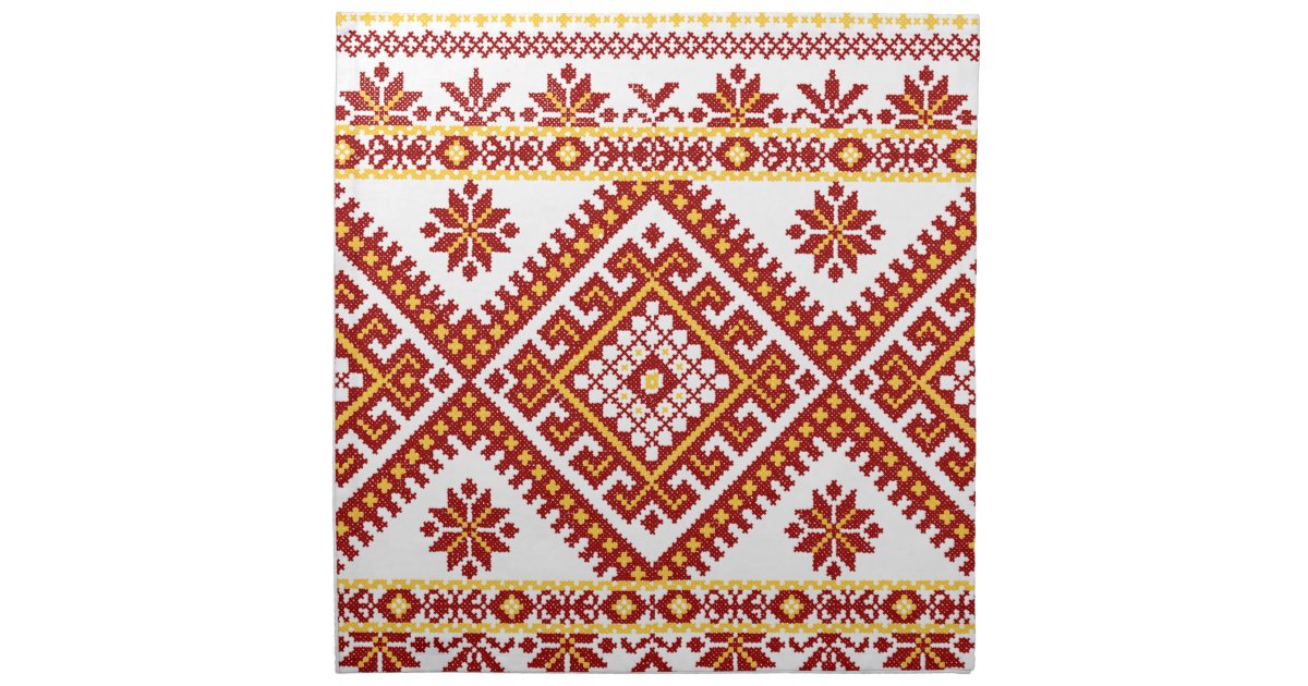Napkins Cotton Ukrainian Embroidery Print | Zazzle