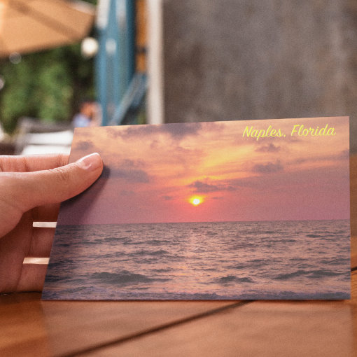 Naples, Florida Tropical Sunset Postcard | Zazzle