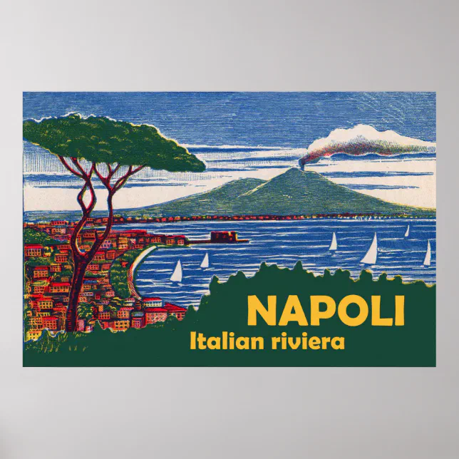 Naples, Italian Riviera Poster | Zazzle